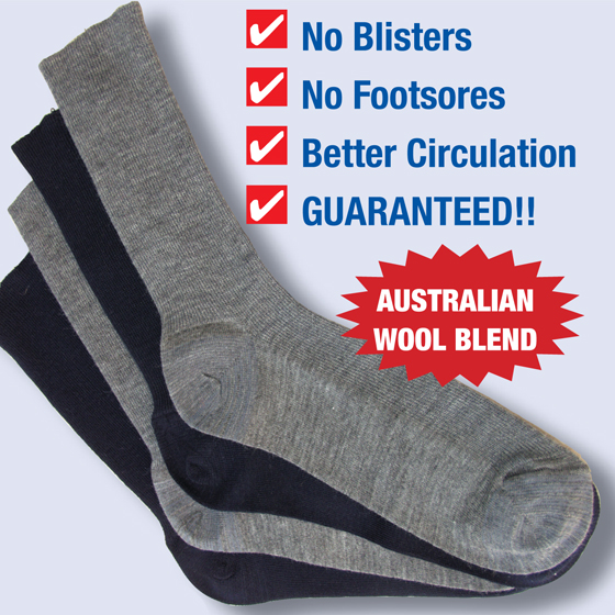 Health Pride - Non Binding Wool Socks