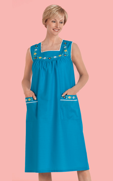Health Pride - Turquoise Embroidered Sundress